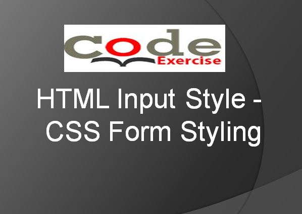 HTML Input Style CSS Form Styling Code Exercise