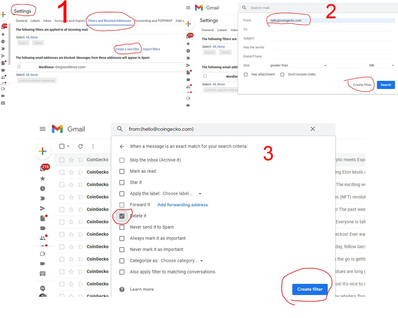 How To Delete Block An Email Address In Gmail Code Exercise